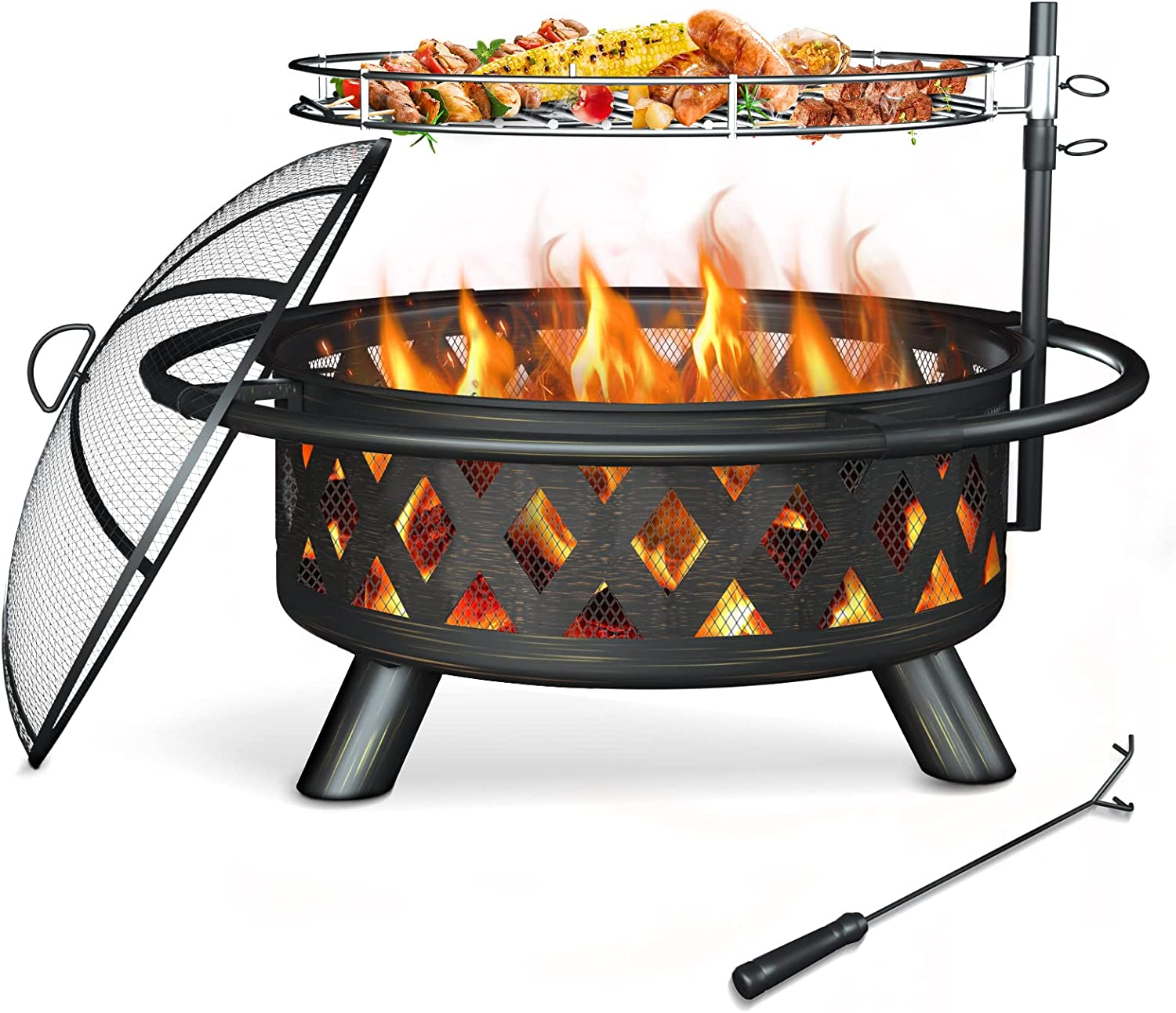 The 7 Best Fire Pit Grill Combos (FOR OUTDOOR, CAMPING) - Grill Cuisines