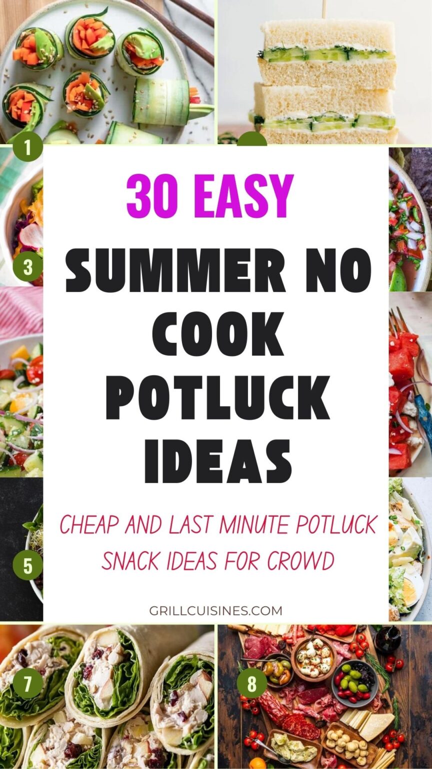 30 No Cook Food to Bring to a Potluck Without Cooking - Grill Cuisines