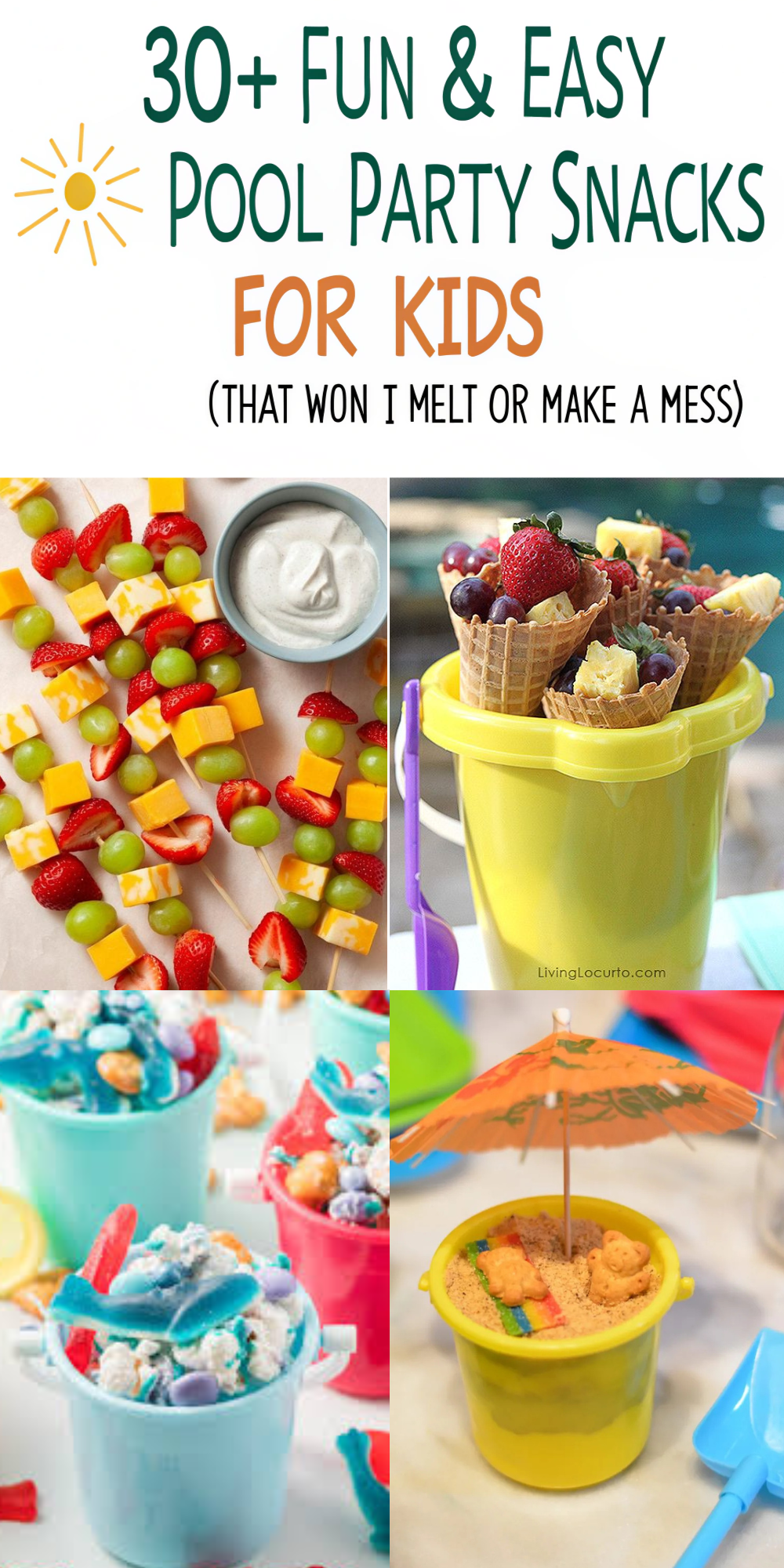 30+ Fun & Easy Pool Party Snacks for Kids (That Won’t Melt or Make a ...